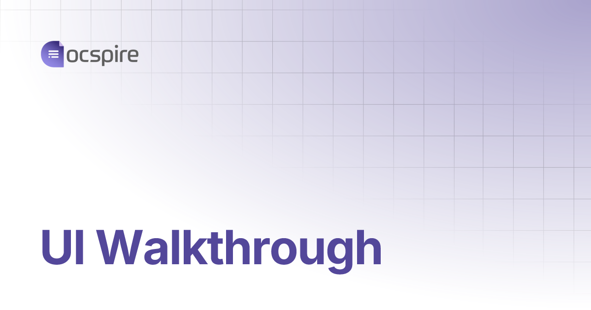 UI Walkthrough | Docspire
